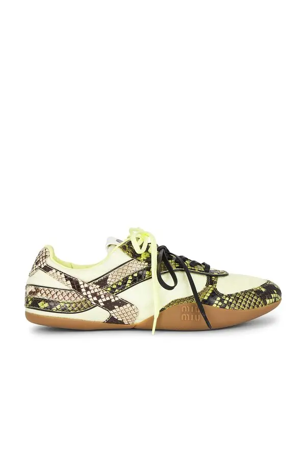 Miu Miu Nylon & Ayers Sneaker - Ananas & Felce