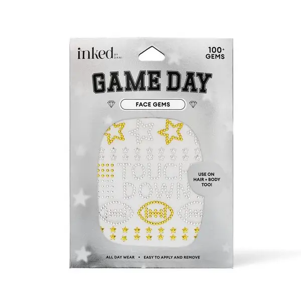 INKED BY DANI Game Day Face Gems - One-color