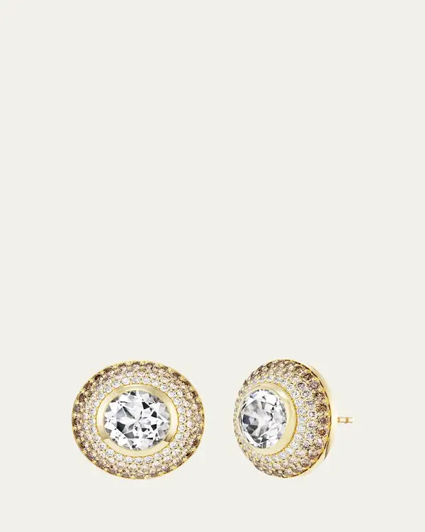 EMILY P. WHEELER Ombre Button Stud Earrings - Yellow