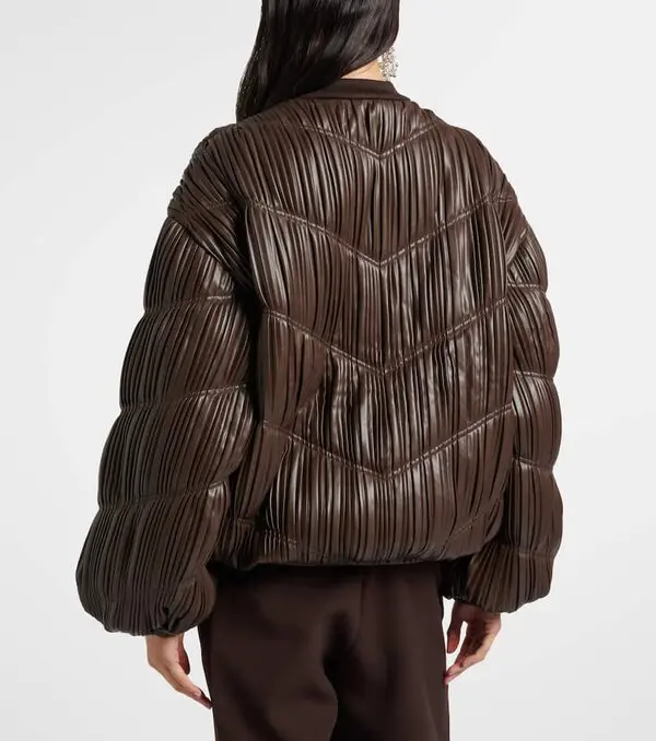 ROTATE BY BIRGER CHRISTENSEN Pleated Bomber Jacket