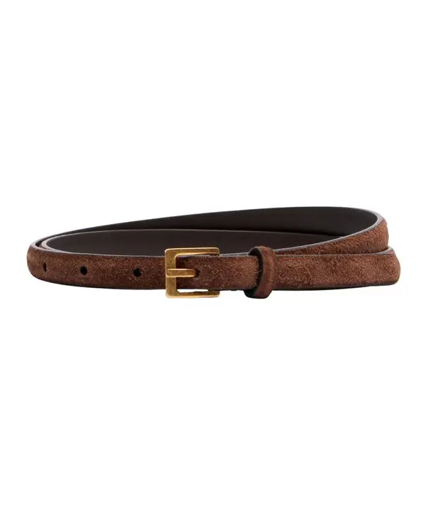 THE ROW City Suede Belt - Brown