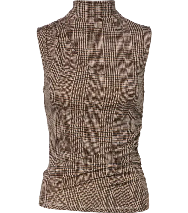 Veronica Beard Mylie Houndstooth Jersey Top