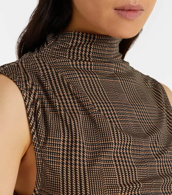 Veronica Beard Mylie Houndstooth Jersey Top