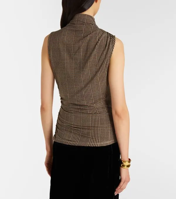 Veronica Beard Mylie Houndstooth Jersey Top