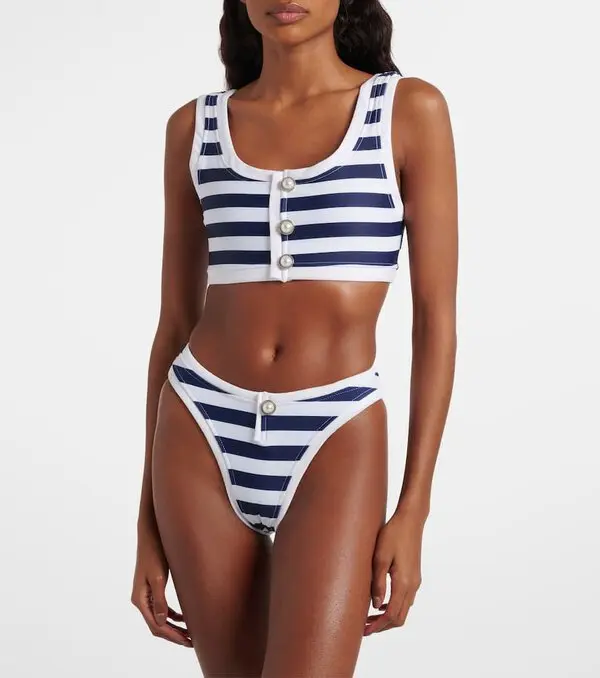 SAME Grace Striped Bikini Bottom