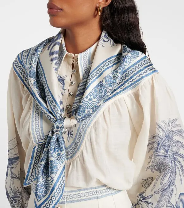 ALEMAIS Al�mais Villa Romantica Silk Scarf