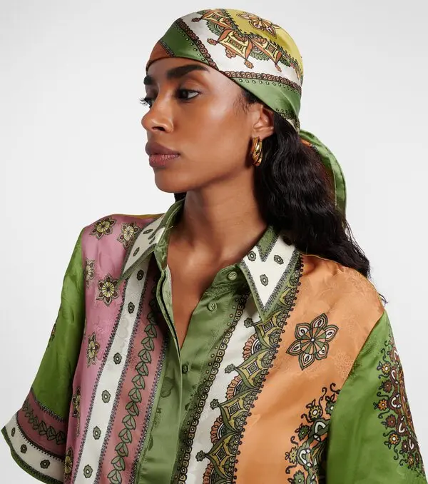 ALEMAIS Al�mais Contina Tiles Silk Scarf