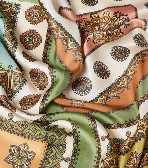 ALEMAIS Al�mais Contina Tiles Silk Scarf