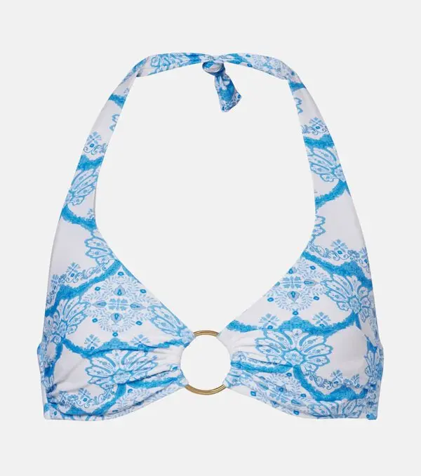 Melissa Odabash Brussels Printed Bikini Top - White