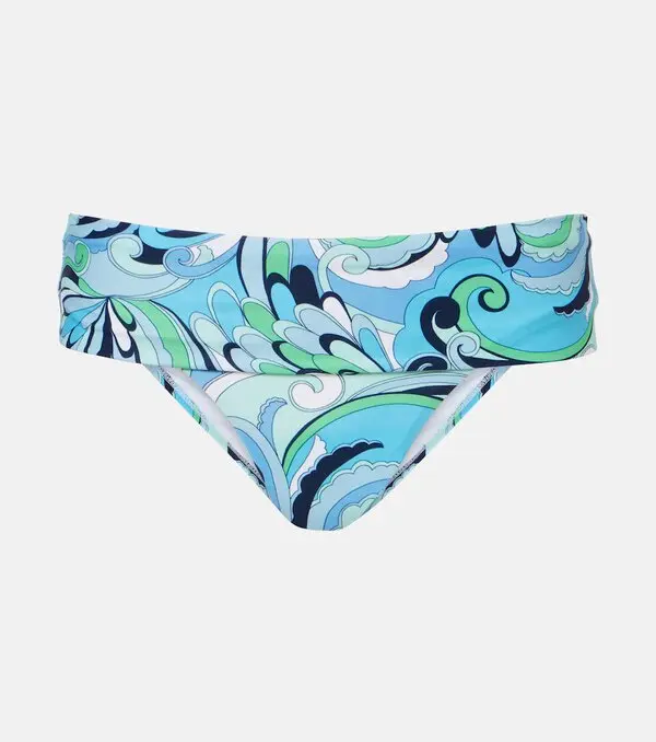 Melissa Odabash Brussels Printed Bikini Bottom - Blue