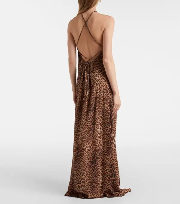 Melissa Odabash Leopard-print Maxi Dress - Brown