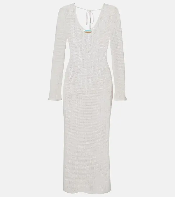 Melissa Odabash Casey Open-knit Midi Dress - White