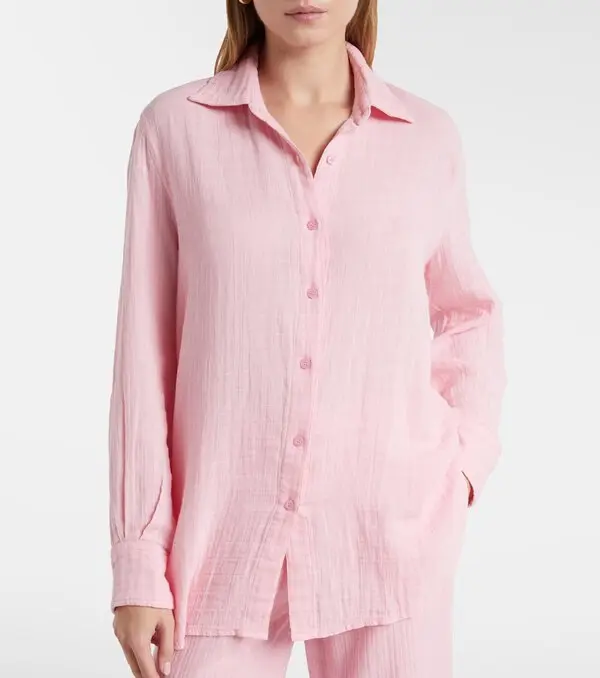 Melissa Odabash Leona Cotton Shirt - Pink