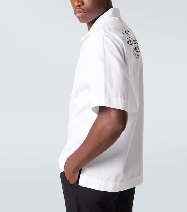 Givenchy Logo Cotton Poplin Bowling Shirt