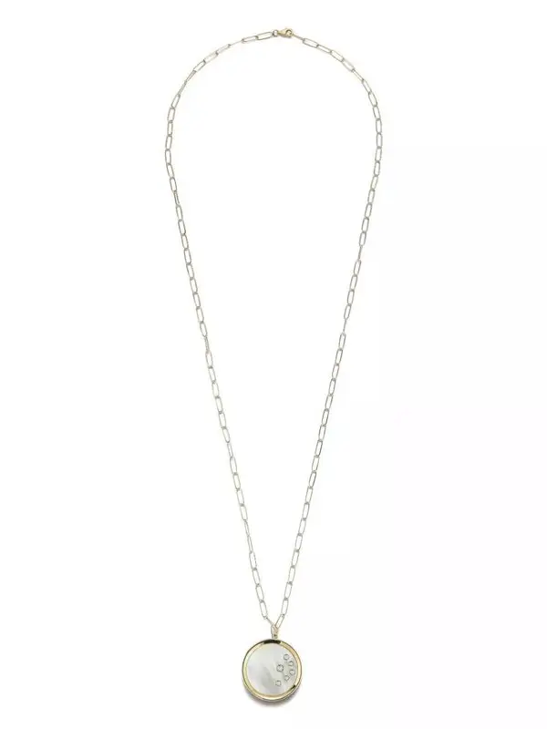 Mateo 14k Yellow Mother-of-pearl, And Diamond Pendant Necklace - Gold