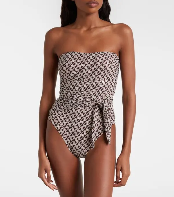 Melissa Odabash Munich Printed Swimsuit - Brown