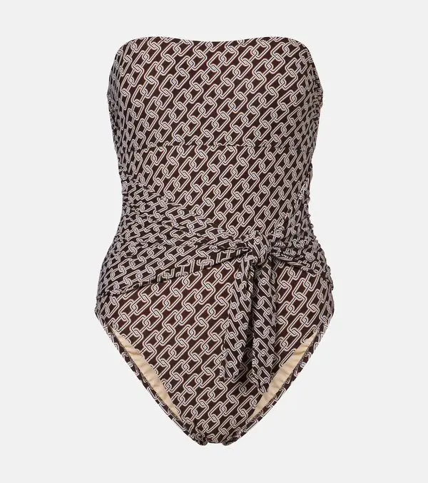 Melissa Odabash Munich Printed Swimsuit - Brown