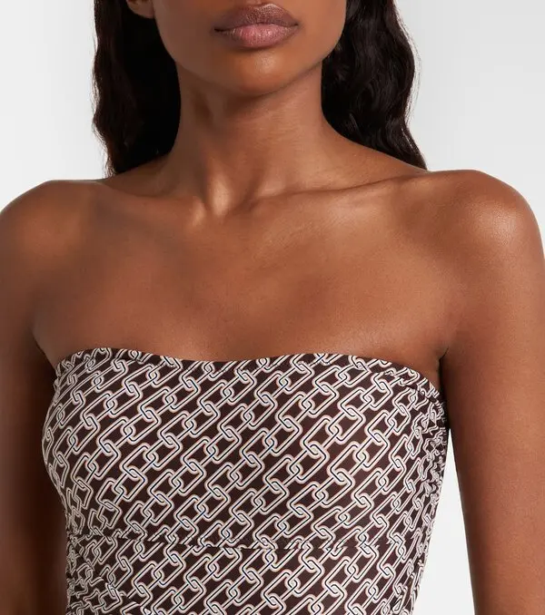 Melissa Odabash Munich Printed Swimsuit - Brown