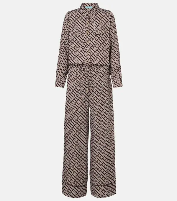 Melissa Odabash Una Printed Jumpsuit - Brown