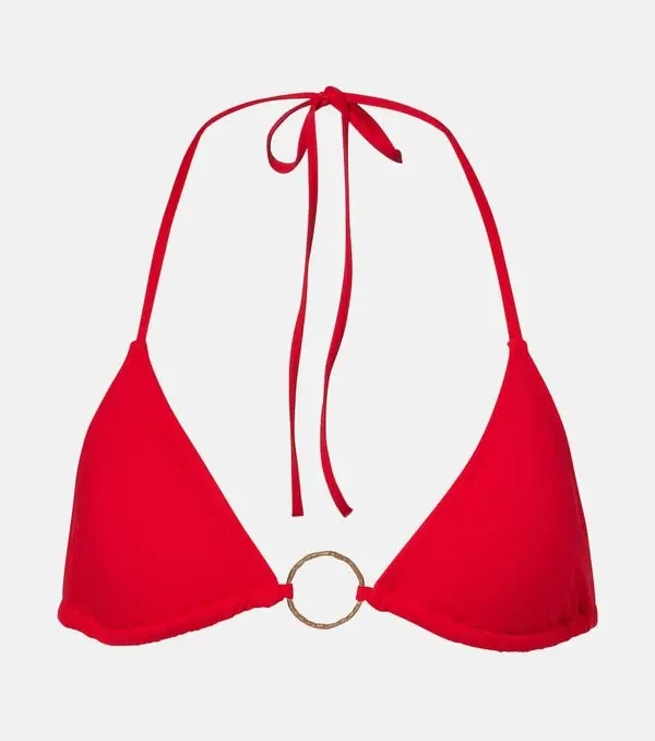 Melissa Odabash Miami Ring-detail Bikini Top - Red