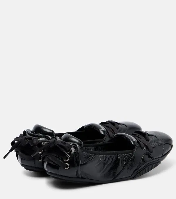 Acne Studios Leather Ballerina Flats