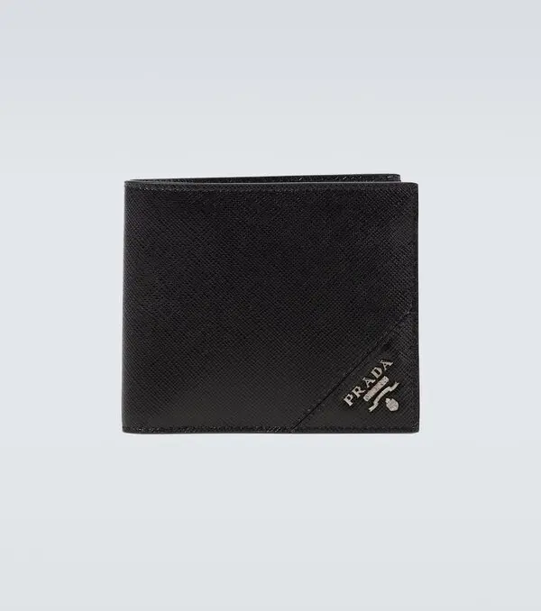 Prada Saffiano Leather Billfold Wallet - Black