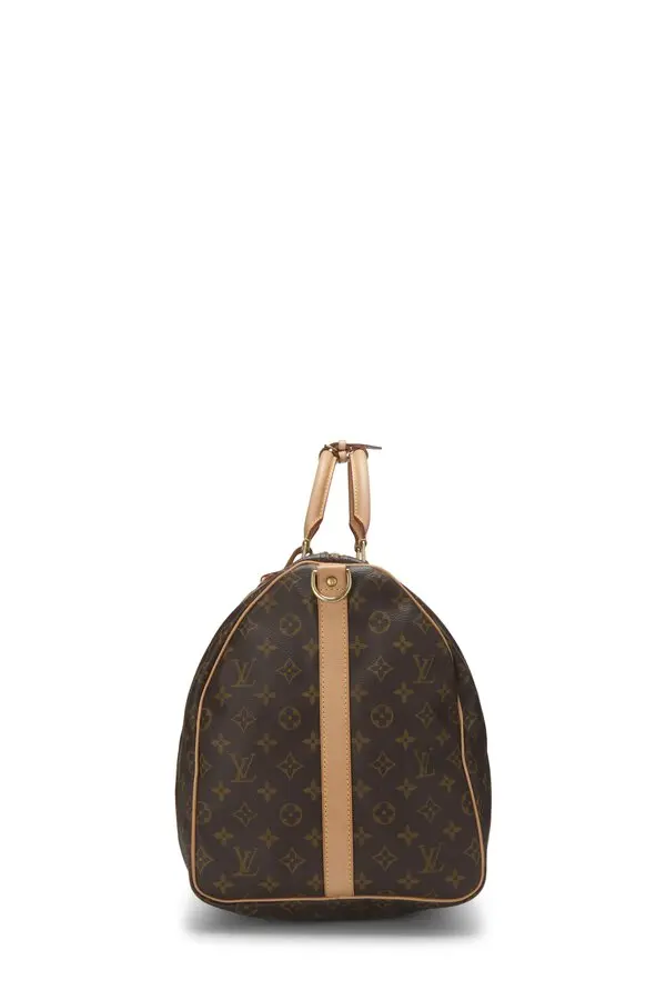 LOUIS VUITTON Monogram Keepall Bandouliere 55 - Brown