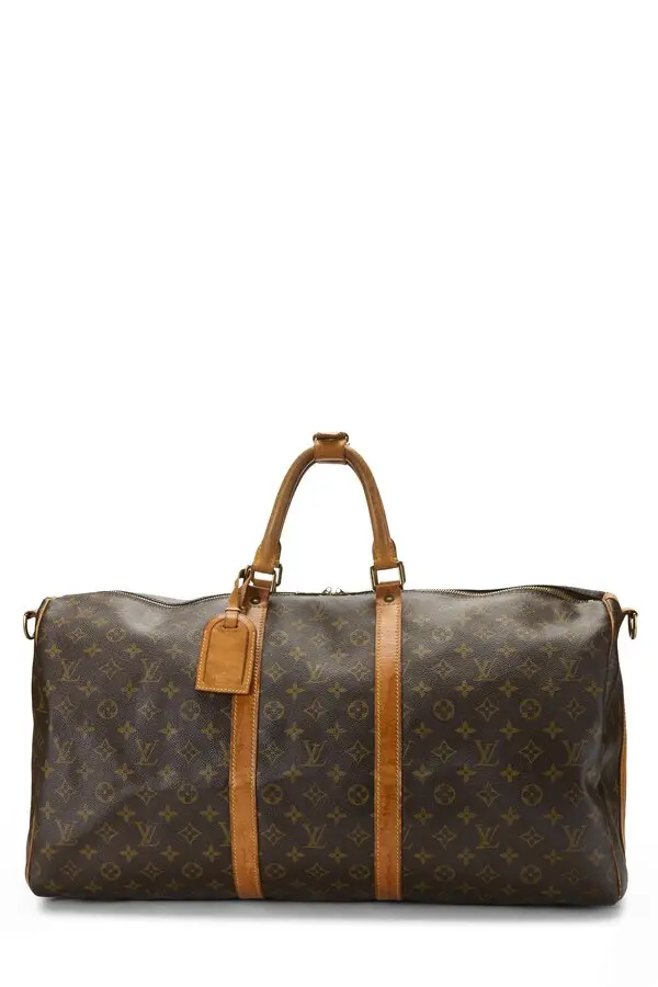 LOUIS VUITTON Monogram Keepall Bandouliere 55 - Brown
