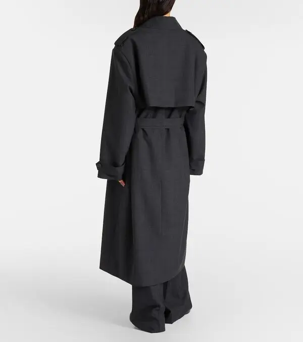 THE FRANKIE SHOP Bleecker Plaid Trench Coat