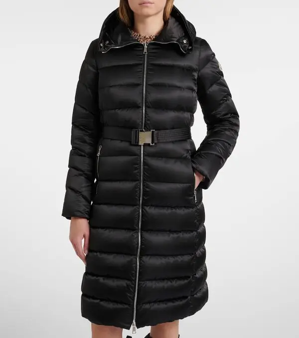 Moncler Leersie Shearling-trimmed Hooded Down Coat - Black