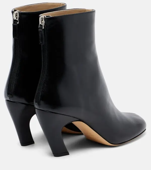 Le Monde Beryl Leather Ankle Boots - Black