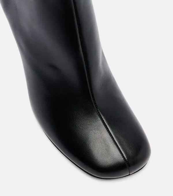 Le Monde Beryl Leather Ankle Boots - Black