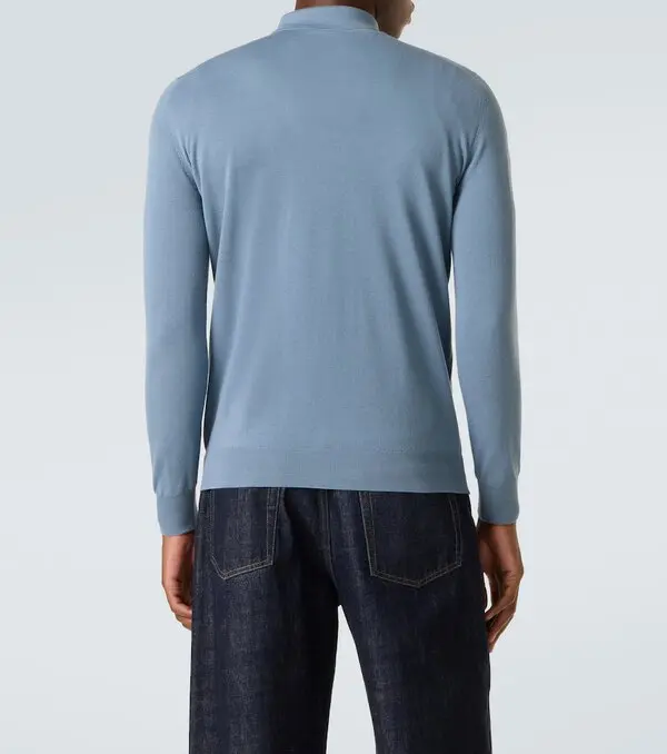 Thom Sweeney Merino Wool Polo Sweater