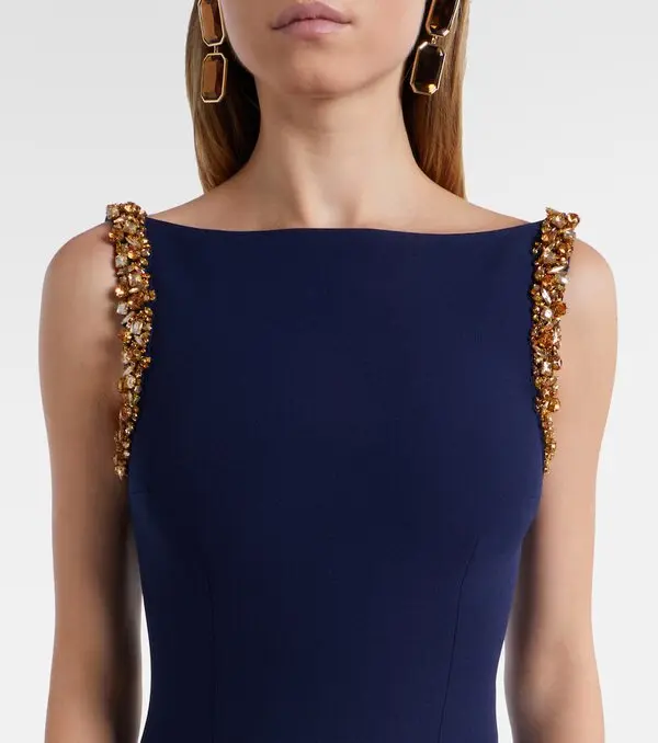 Safiyaa Sloane Embellished Crêpe Gown