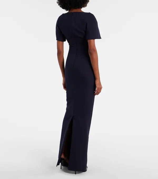 Safiyaa Lacin Embellished Crêpe Gown