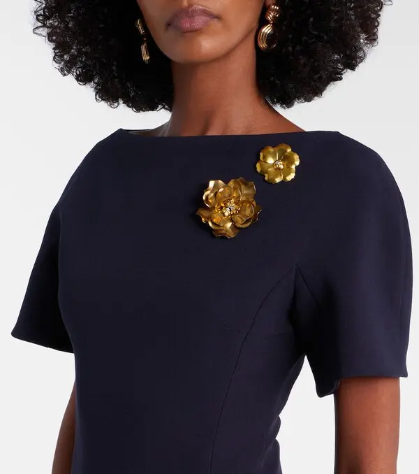 Safiyaa Lacin Embellished Crêpe Gown