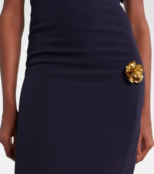 Safiyaa Lacin Embellished Crêpe Gown