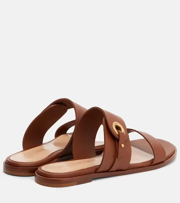 GIANVITO ROSSI Granada Leather Sandals - Brown