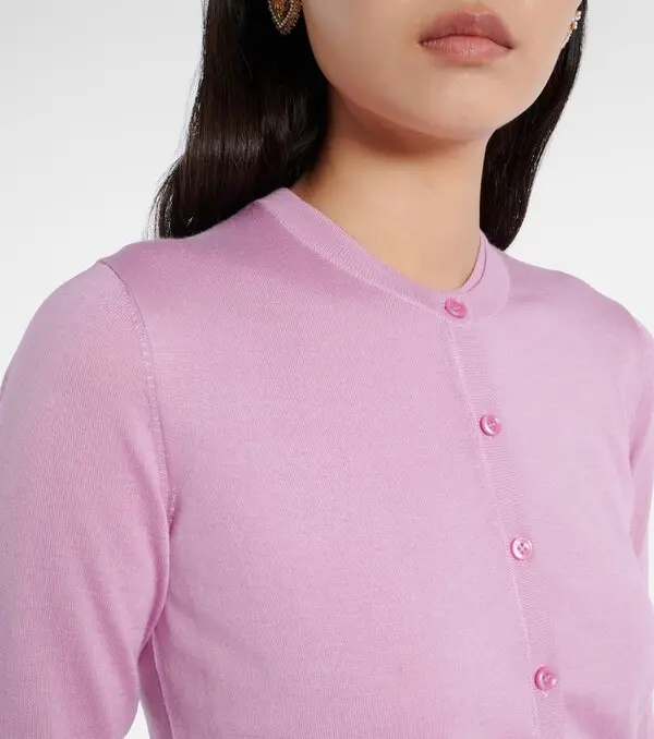 Dolce & Gabbana Cashmere And Silk Cardigan - Pink