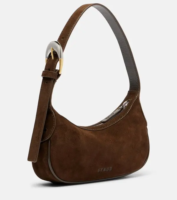Staud Owen Suede Shoulder Bag - Brown