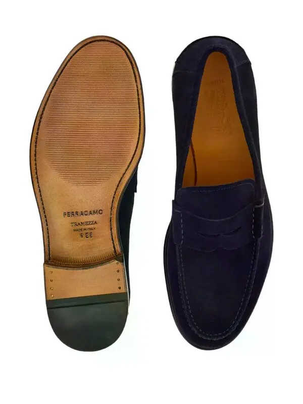 FERRAGAMO Tramezza Velvet Loafers