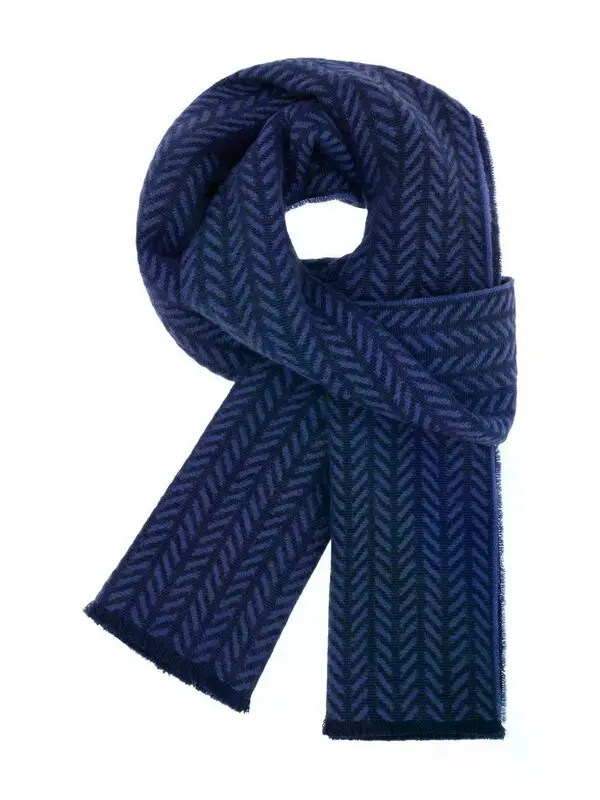 Boggi Milano Wool Scarf - Blue