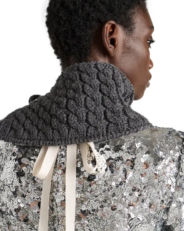 Prada Cable-knit Collar - Grey