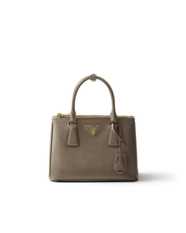 Prada Galleria Small Saffiano Leather Bag - Grey