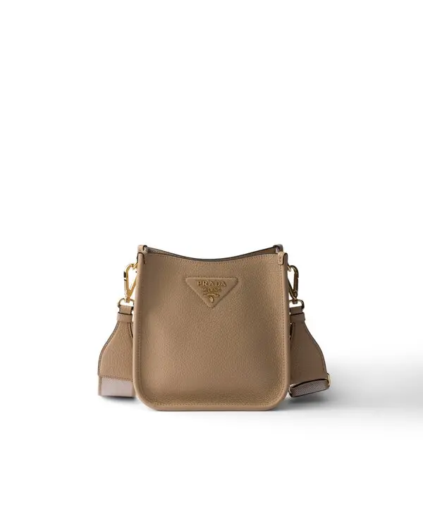 Prada Mini Leather Shoulder Bag - Neutral