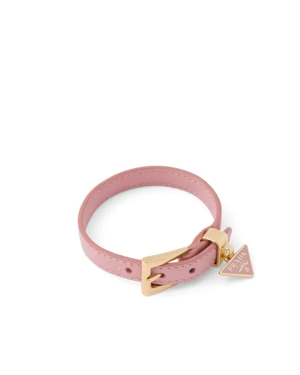 Prada Saffiano Leather Bracelet - Pink
