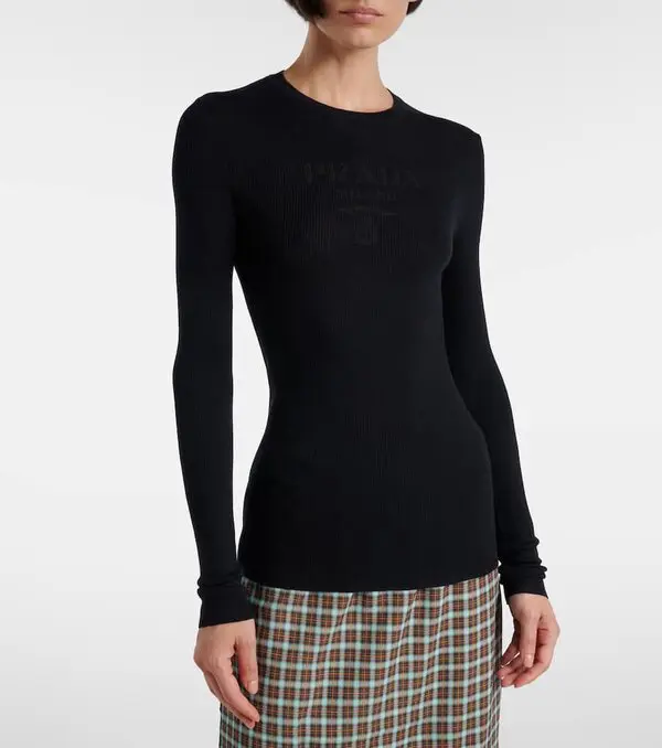 Prada Wool And Silk-blend Sweater