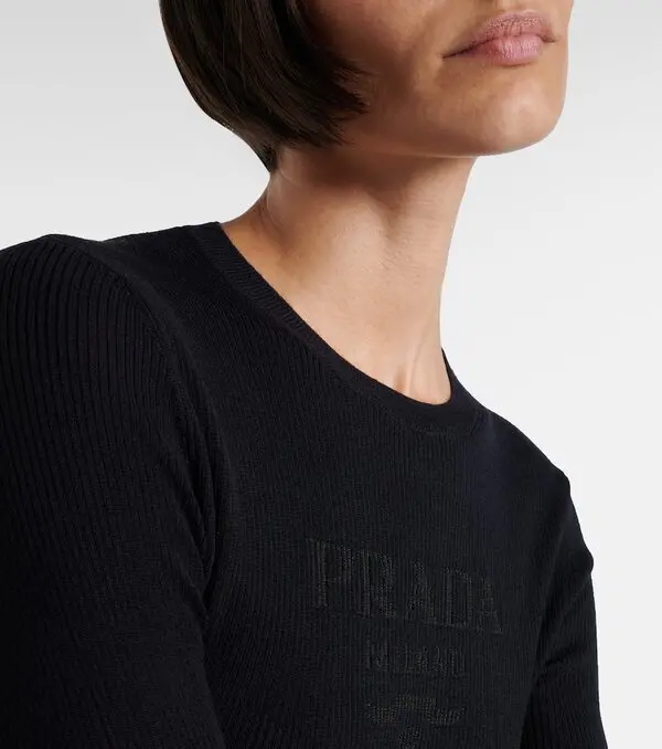 Prada Wool And Silk-blend Sweater