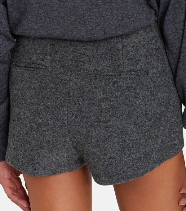 THE FRANKIE SHOP Vail Virgin Wool Shorts - Grey