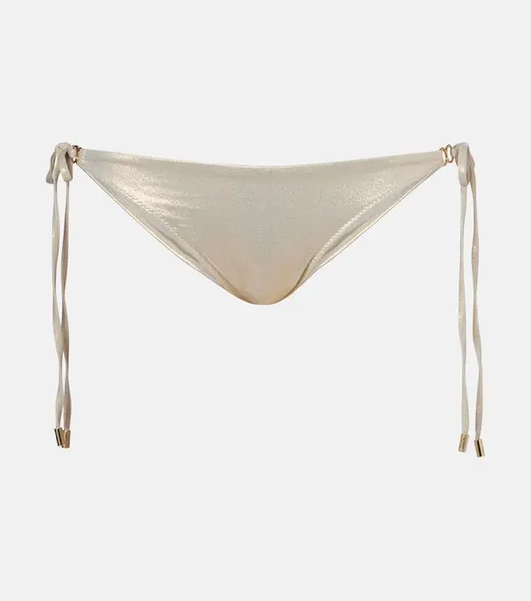 Melissa Odabash Costa Printed Bikini Bottoms - Gold